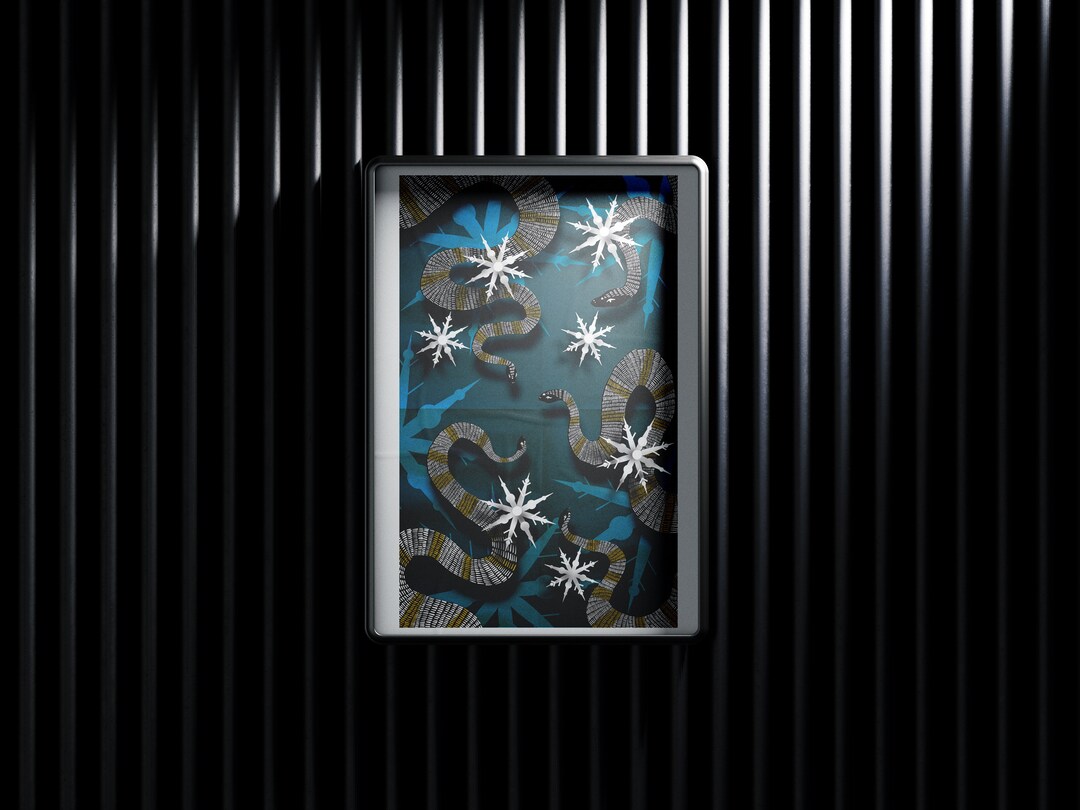 Two Piece Poster Set Serpentine Symphony Snake Flakes - Etsy