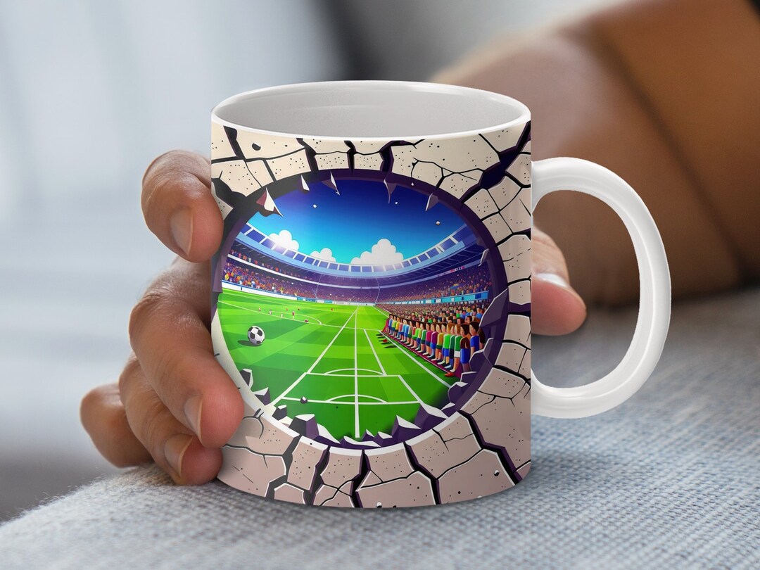 Digital Download Soccer Stadium Mug Wrap Design, 11oz and 15oz Coffee ...