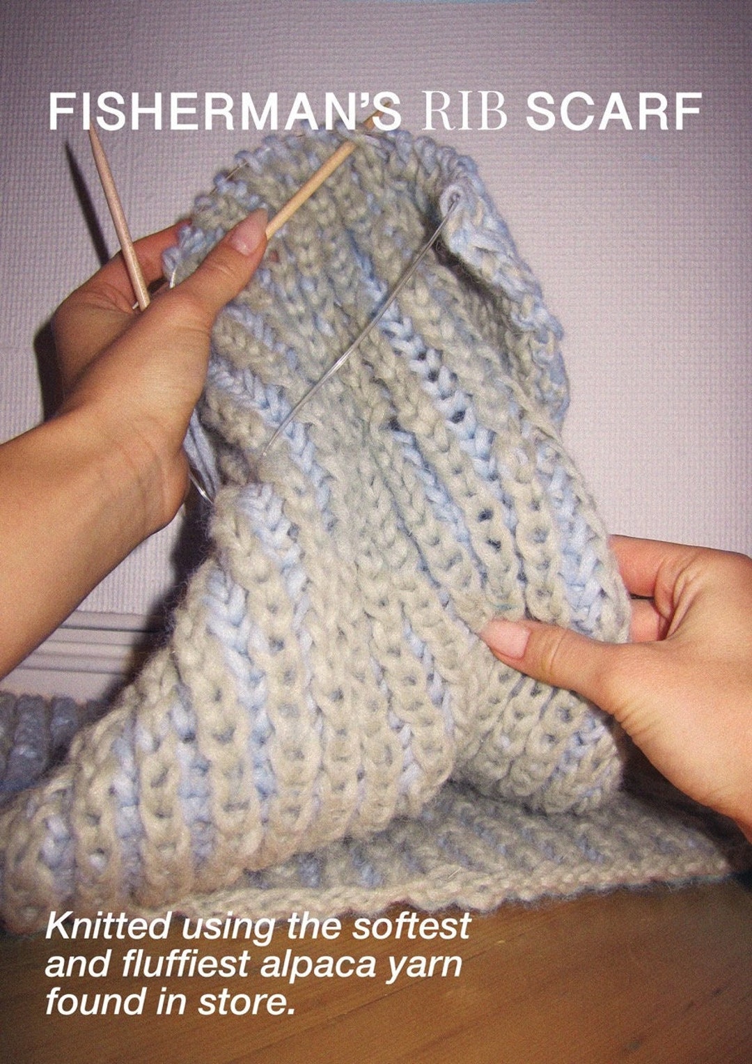 Pattern for Knitted Fishermans Rib Scarf - Etsy