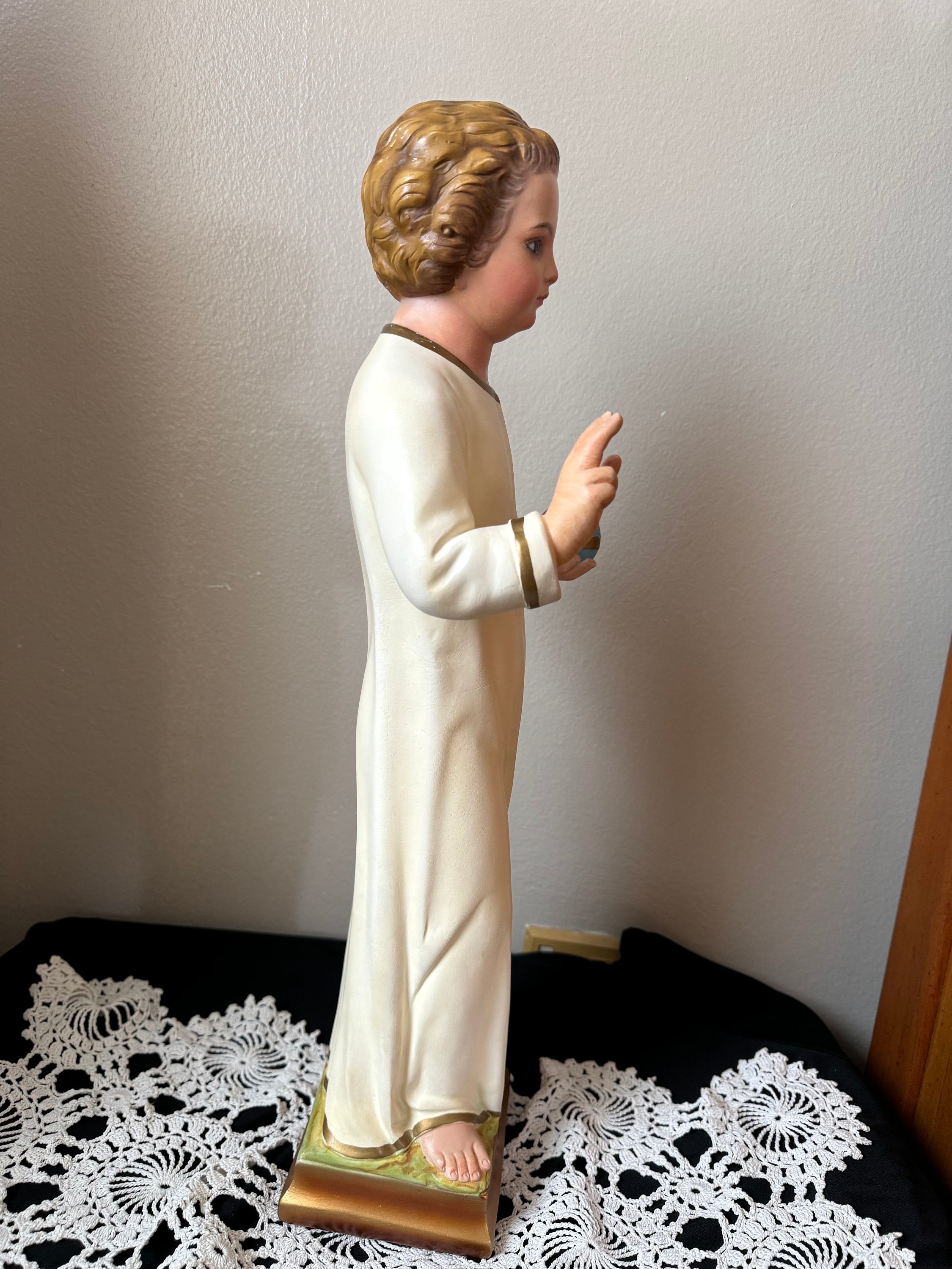 Infant of Prague, Child Jesus Statue, Religious Art, Plaster - Etsy
