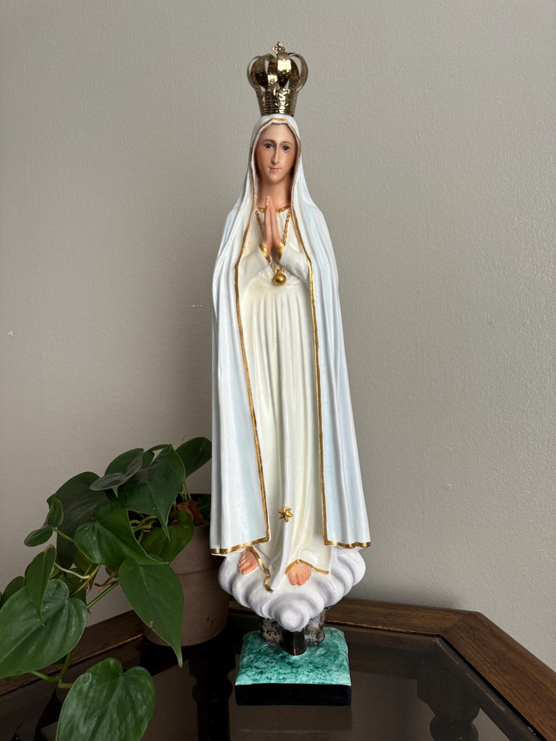 Our Lady of Fatima Statue, Virgin Mary - Etsy