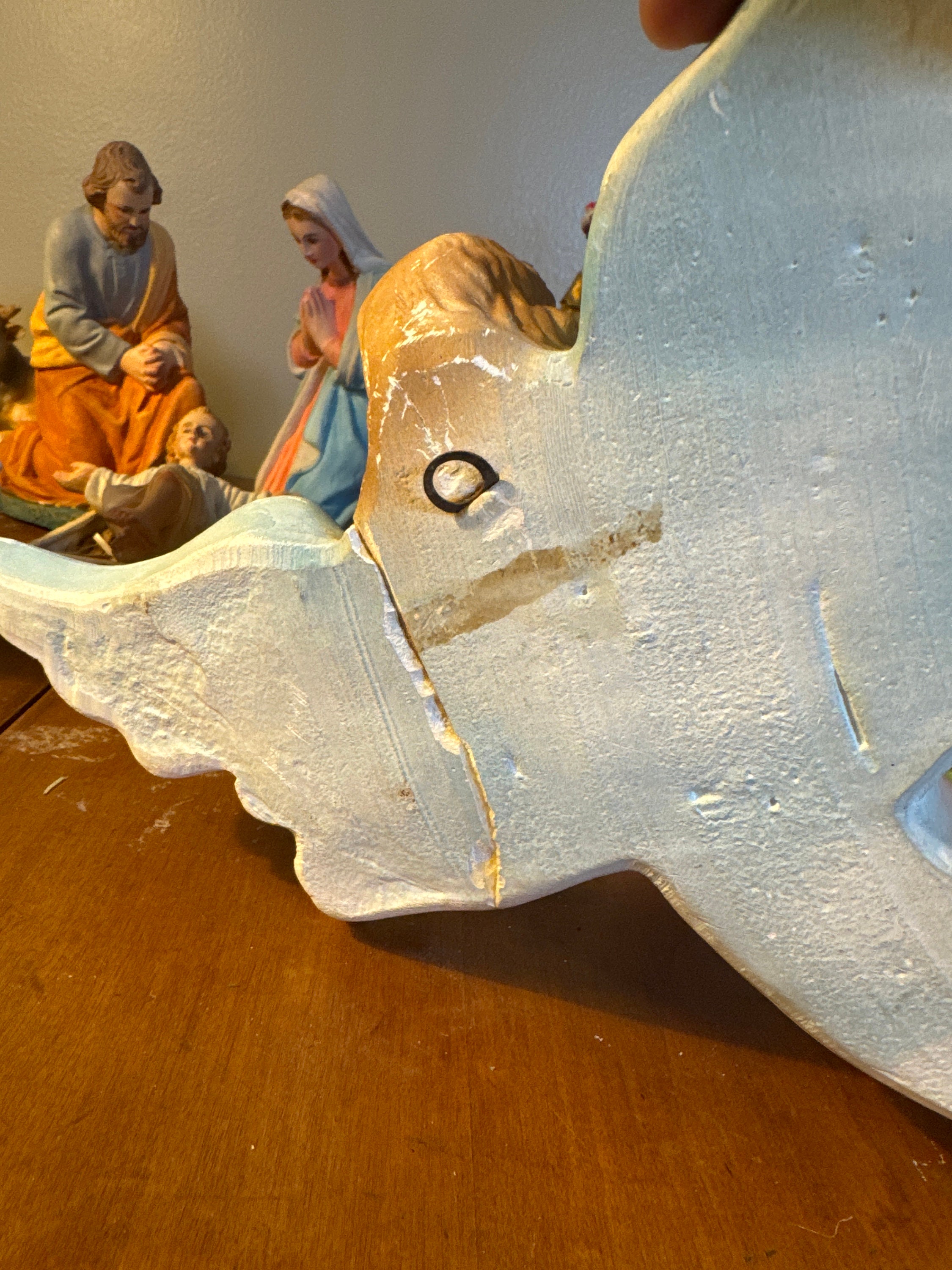 Vintage Plaster Statue of the Nativity, Jesus Mary Joseph - Etsy