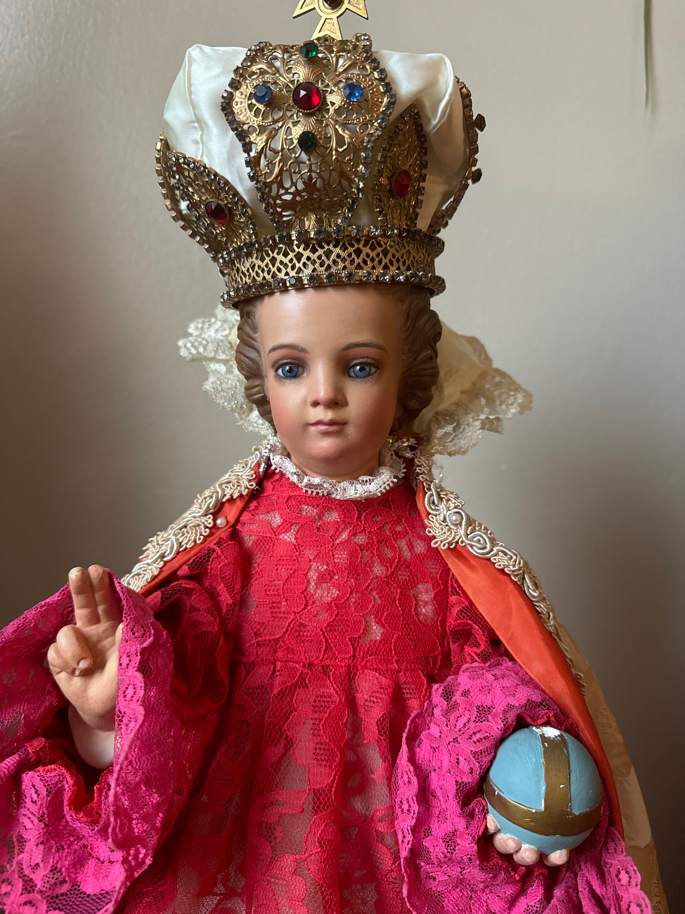 Infant of Prague, Child Jesus Statue, Religious Art, Plaster - Etsy