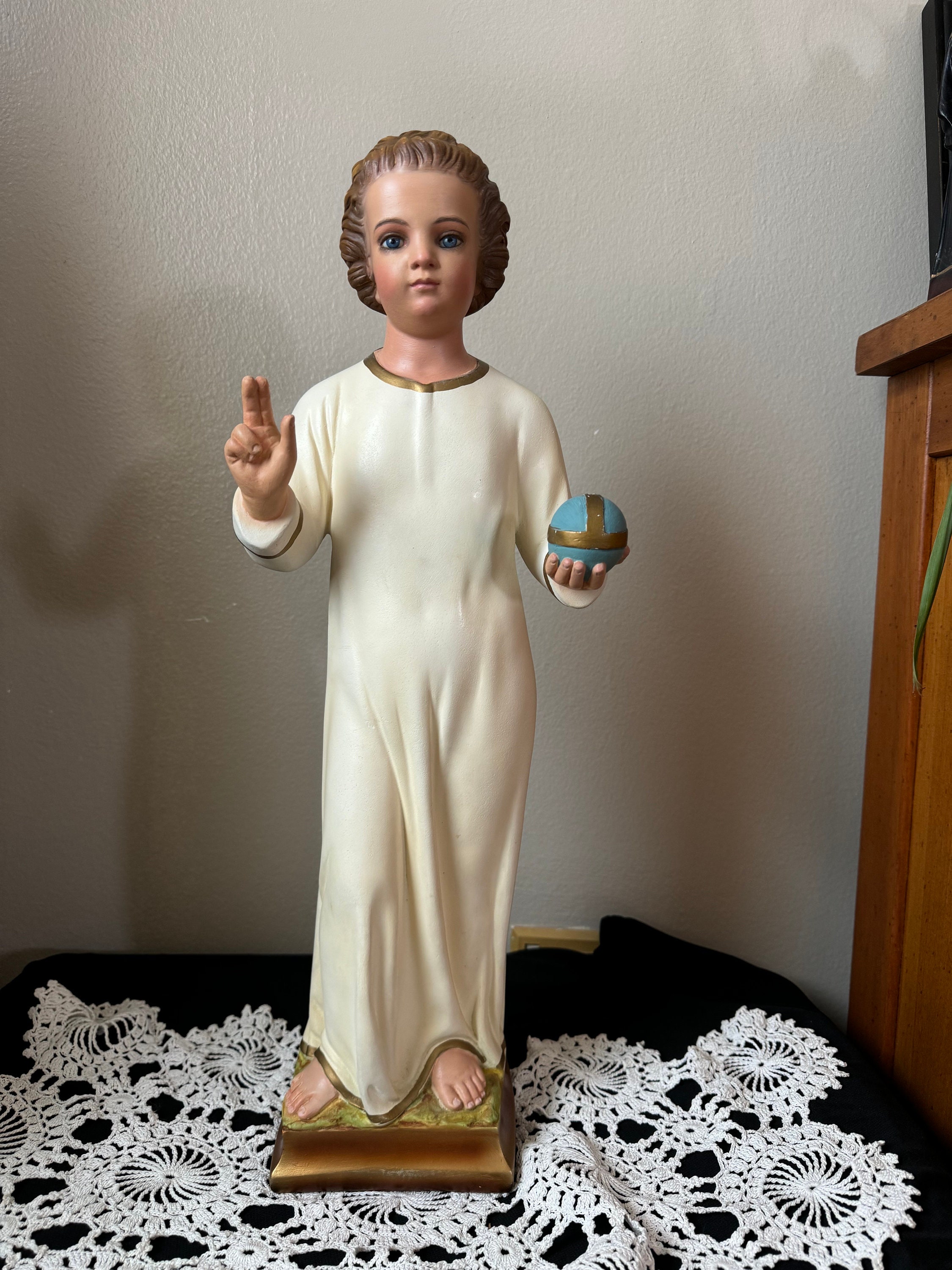 Infant of Prague, Child Jesus Statue, Religious Art, Plaster - Etsy