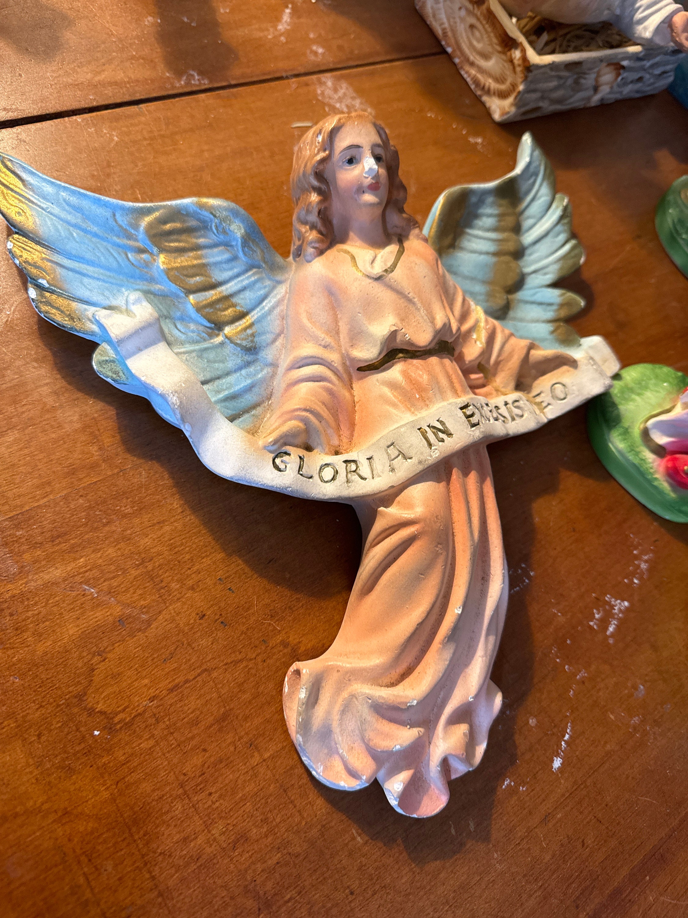 Vintage Plaster Statue of the Nativity, Jesus Mary Joseph - Etsy