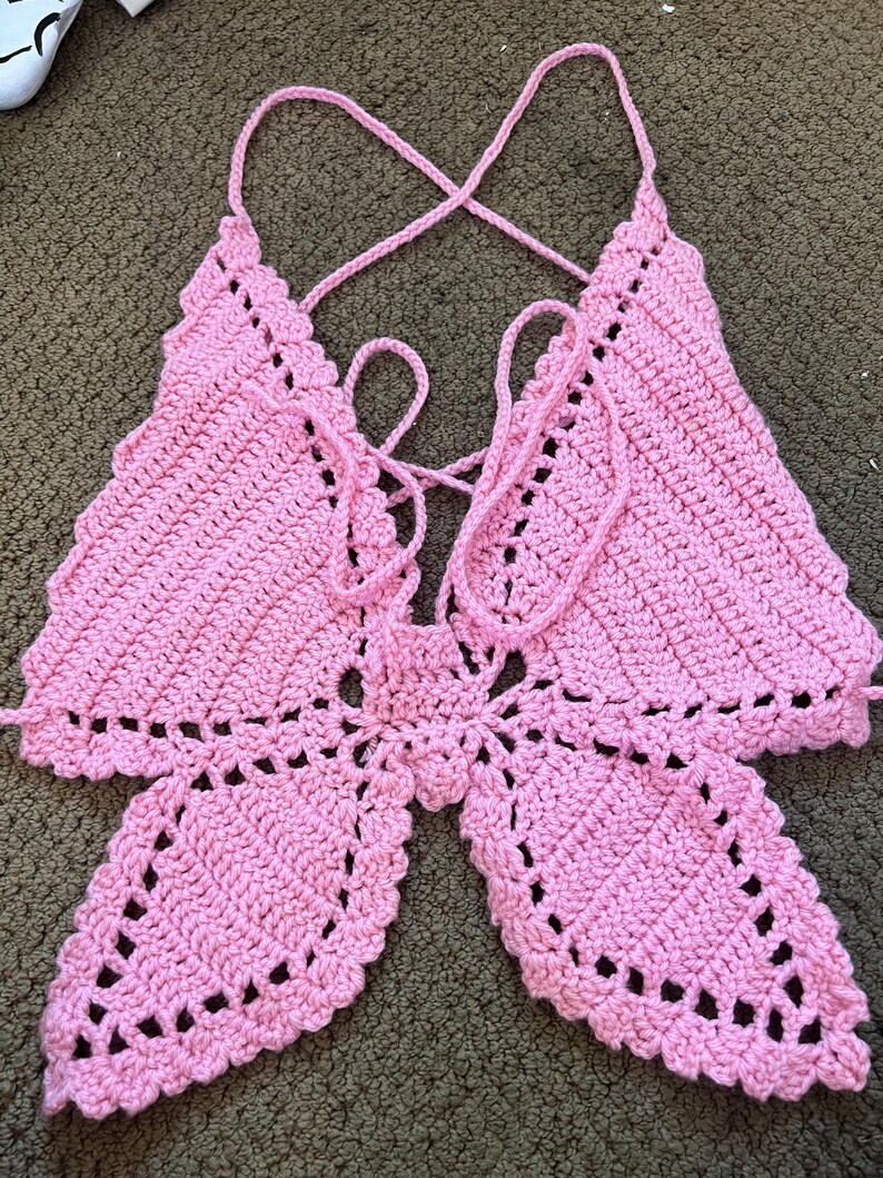Gorgeous Handmade Crochet Butterfly Halter Top! - Etsy