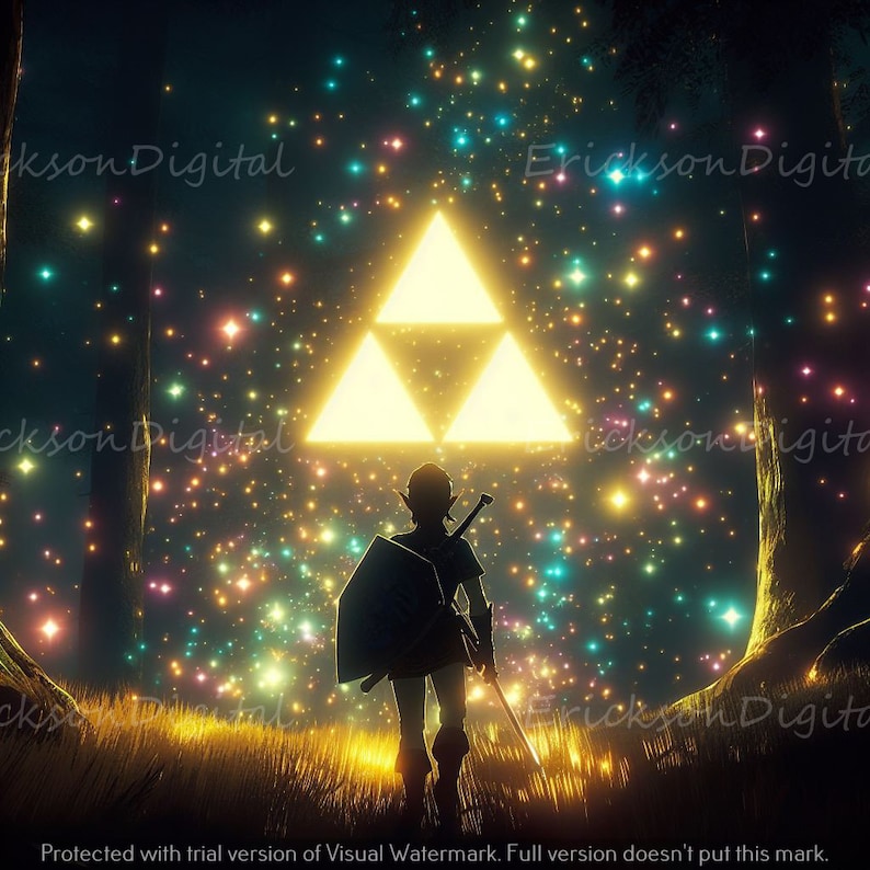 The Legend of Zelda Link Tri-force Digital Image PNG File - Etsy