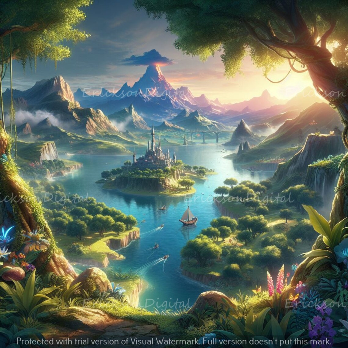 Inspired Land of Hyrule, Kingdom, the Legend of Zelda, Digital Image ...