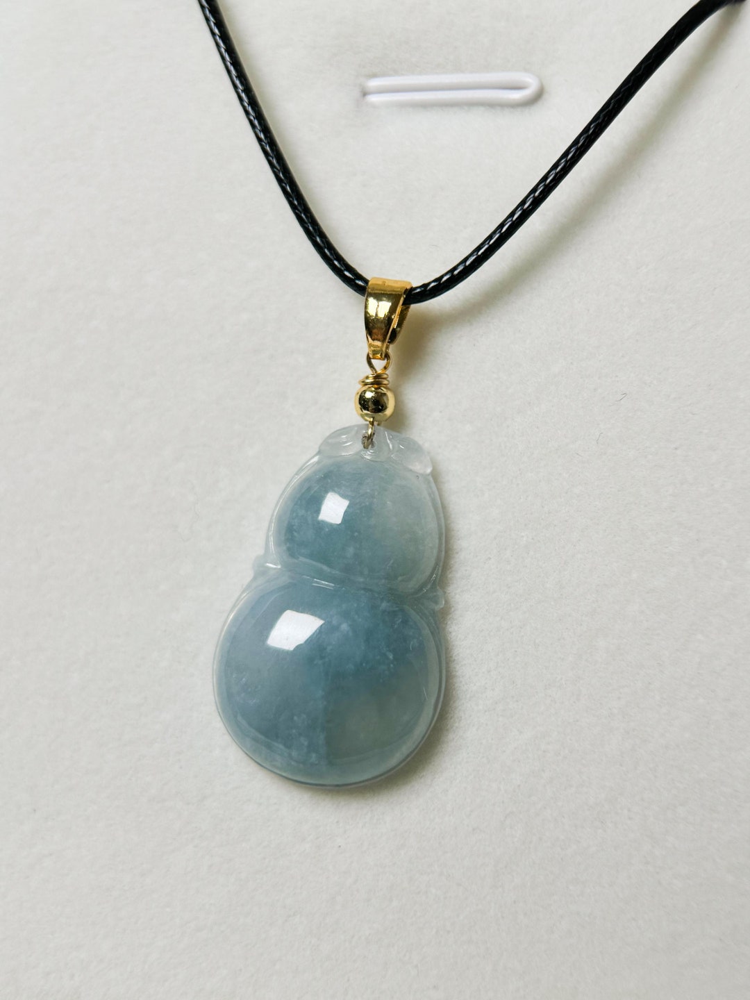 Natural Icy Blue Jadeite Jade "magic Bottle Gourd" Hulu Pendant ...