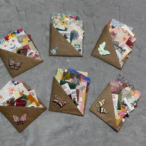 Mini Handmade Pocket of Junk Journal, Scrapbooking Items - Etsy