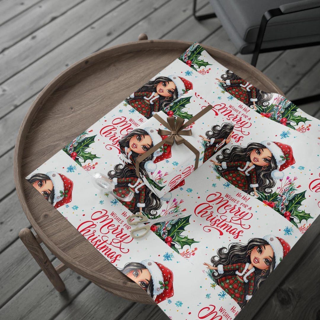 Christmas Bratz Wrapping Paper, Holiday Gift Wrap, Festive Present ...