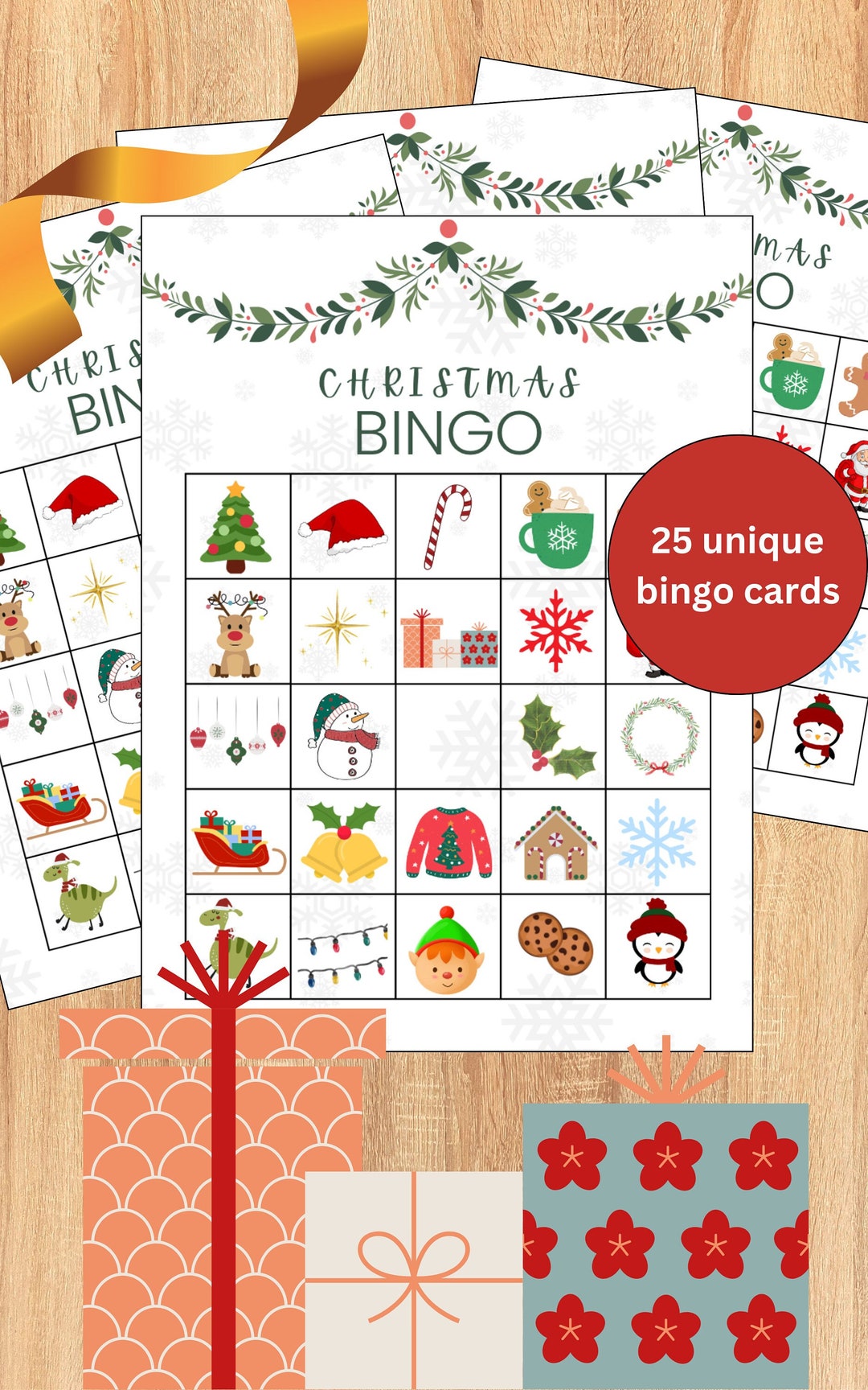 Christmas Bingo 25 Christmas Bingo Sheets Christmas Activity Christmas ...