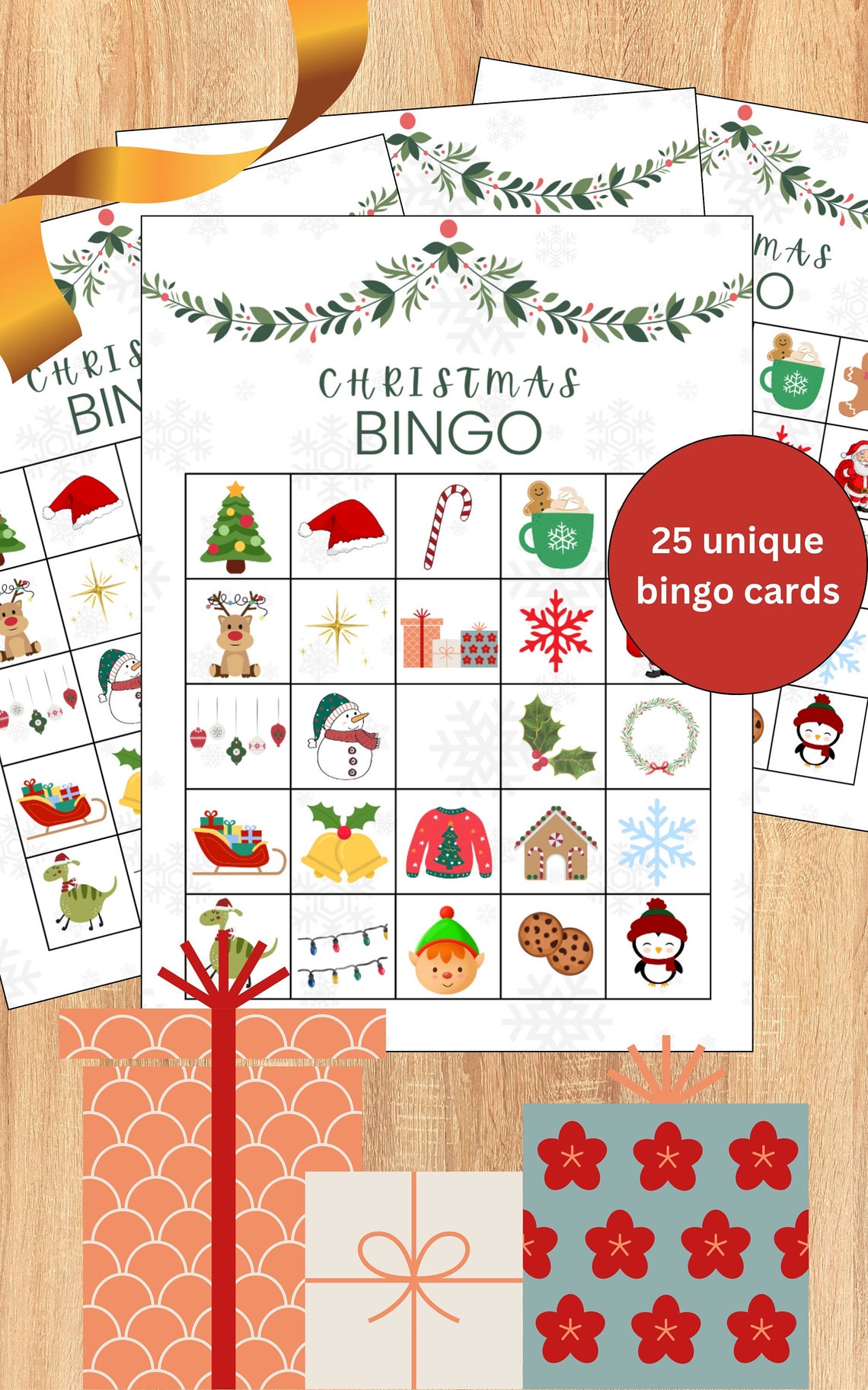 Christmas Bingo 25 Christmas Bingo Sheets Christmas Activity Christmas ...