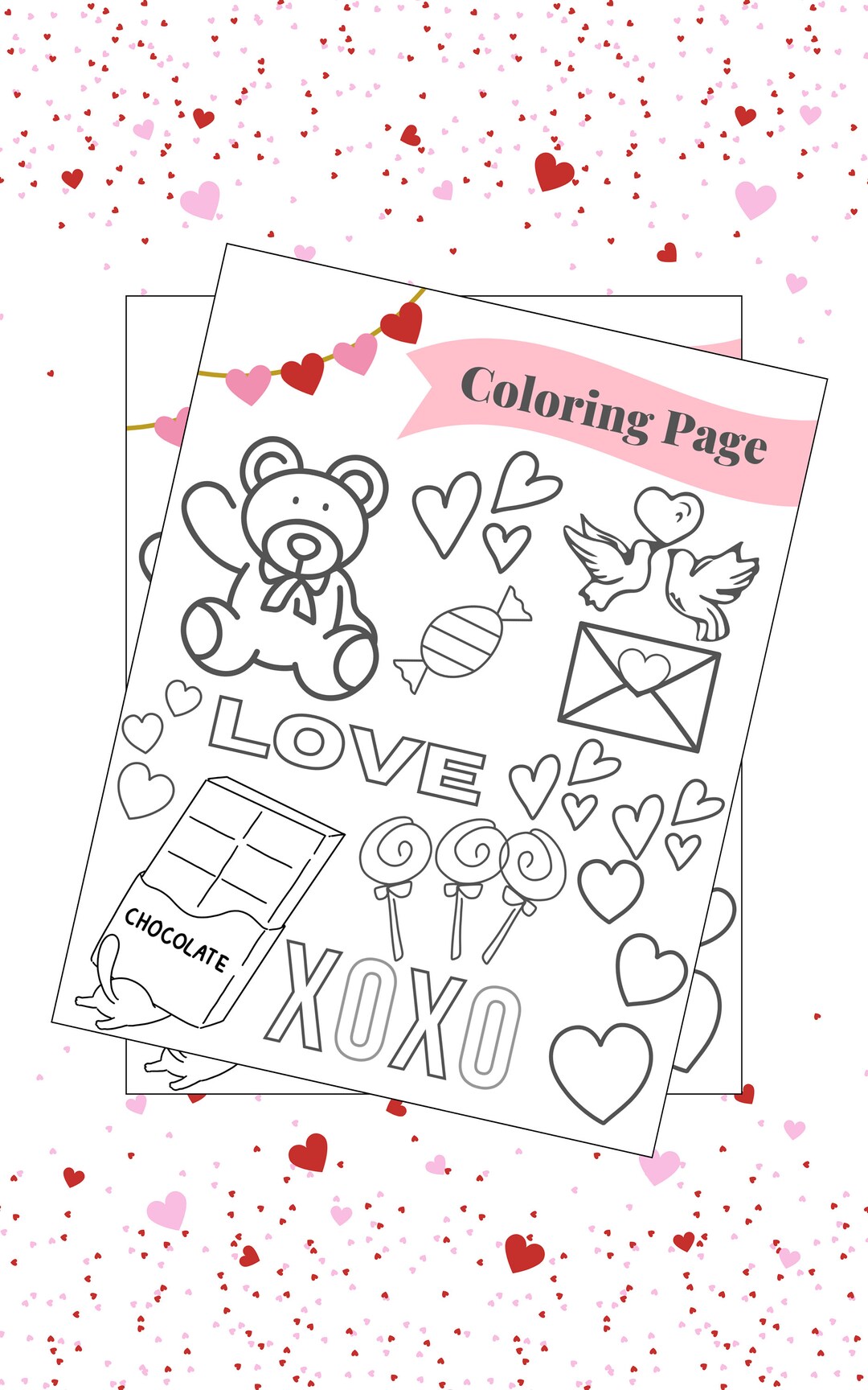 Valentine's Day Coloring Page | Valentine's Day Activity | Valentine's ...