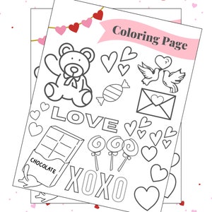 Valentine's Day Coloring Page | Valentine's Day Activity | Valentine's ...