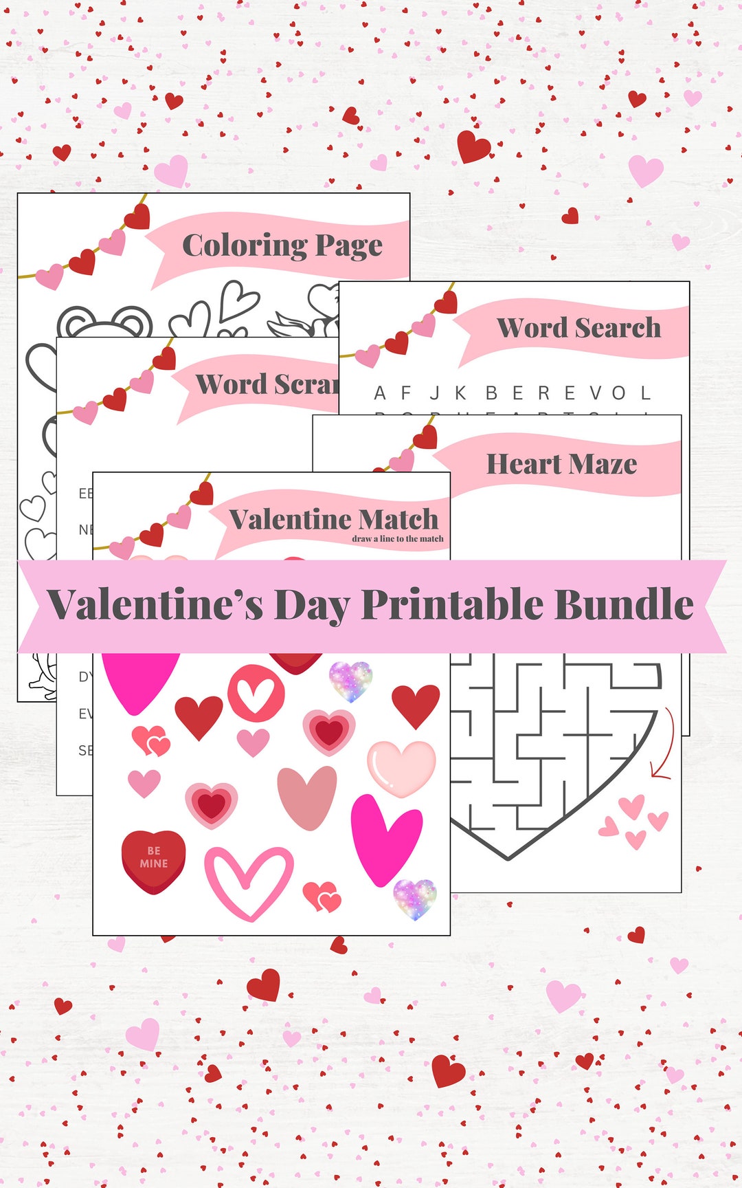 Valentine's Day Printable Activities | Valentine's Day Printable Bundle ...