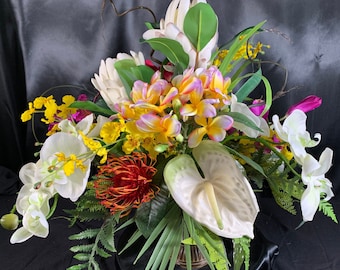 Large Tropical Silk Flower Arrangement - Etsy