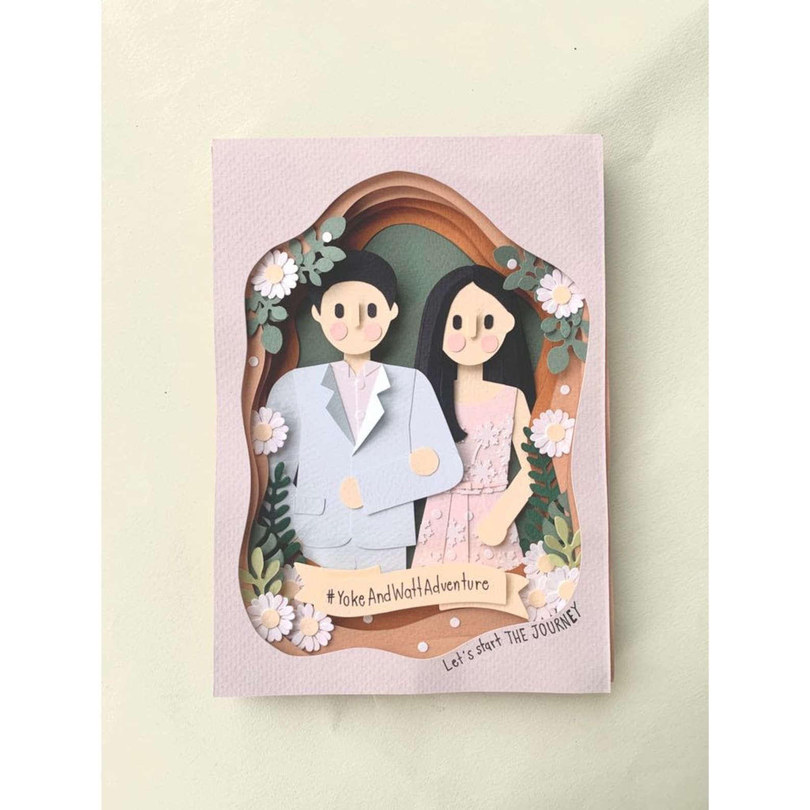 Personalized Weddings Portraits - Custom 3D Papercraft Sculpture ...