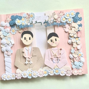 Personalized Weddings Portraits - Custom 3D Papercraft Sculpture ...