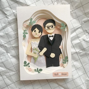 Personalized Weddings Portraits - Custom 3D Papercraft Sculpture ...