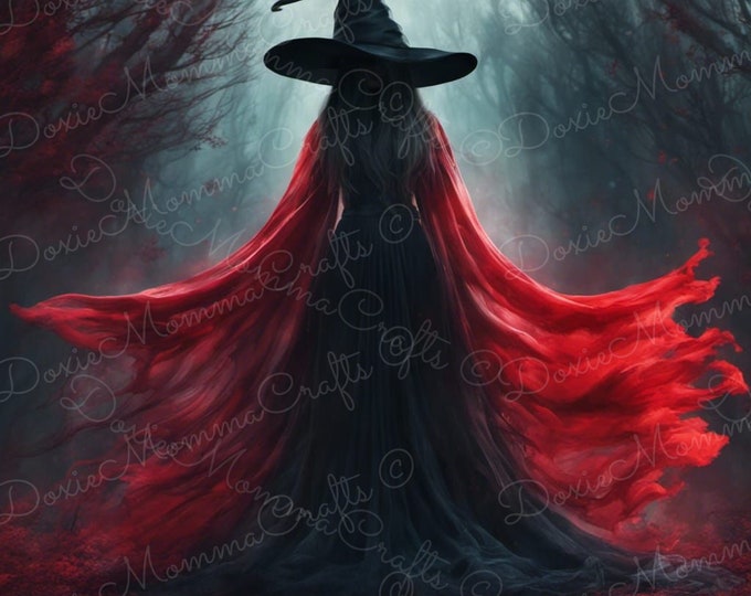 4 Colorful Witches - Etsy