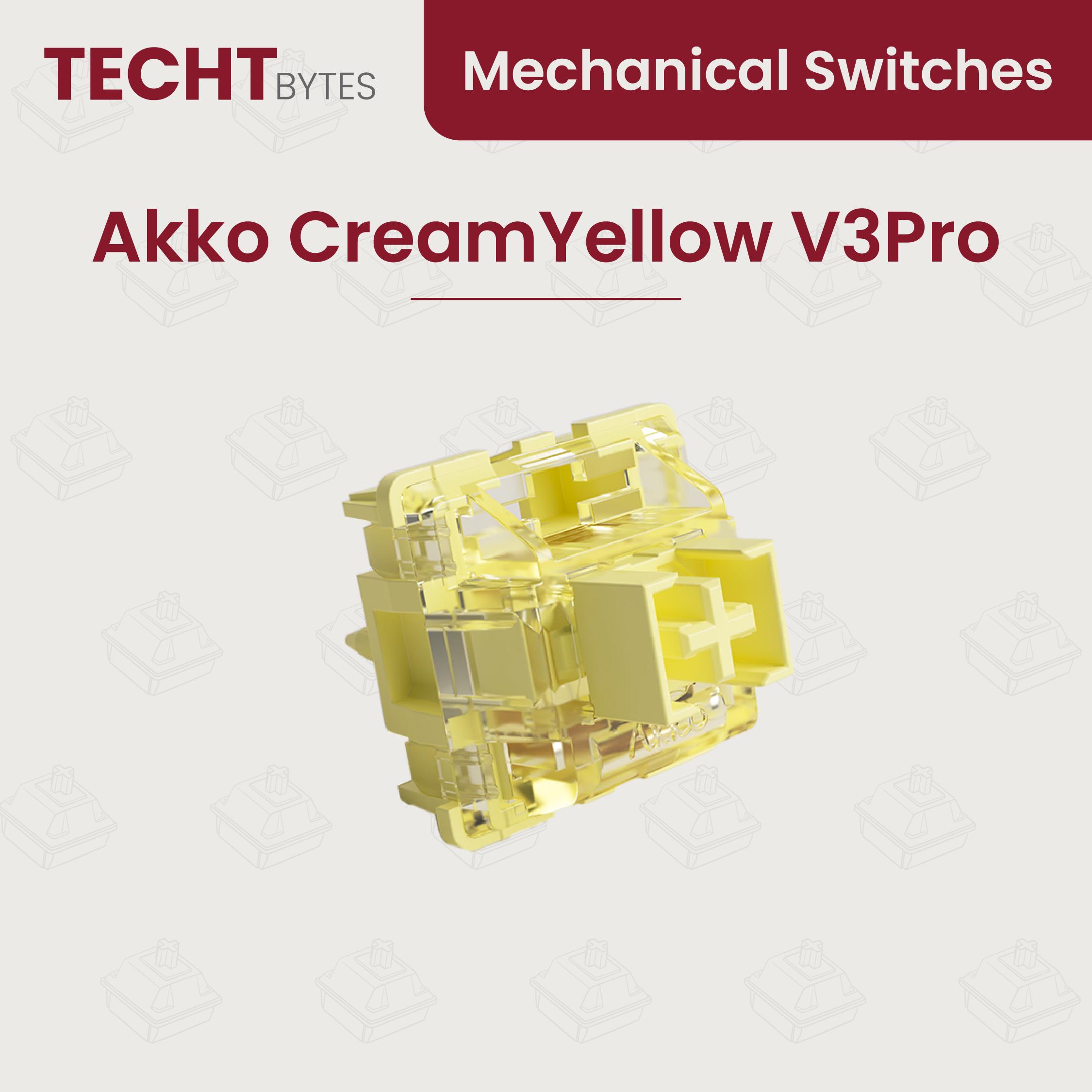 Akko Cream Yellow V3 Pro Linear Switch for Mechanical Keyboard 45 ...