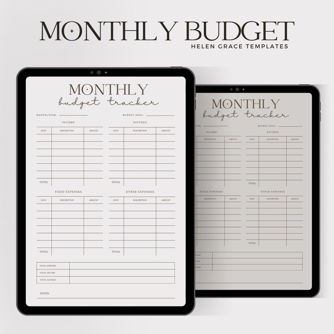 Budget Monthly Tracker / Expense Tracker / Budget Planner / Money ...