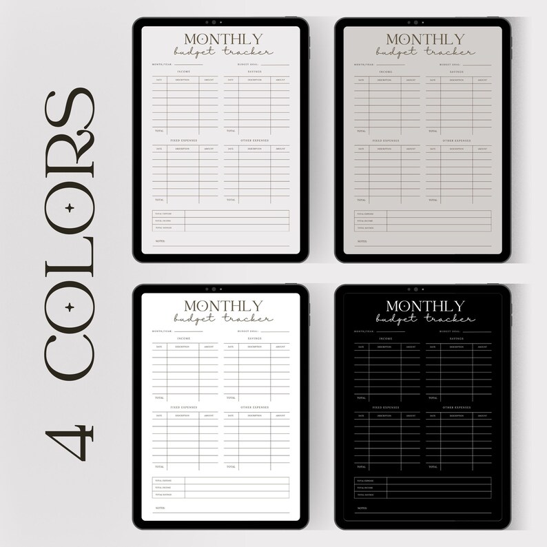 Budget Monthly Tracker / Expense Tracker / Budget Planner / Money ...