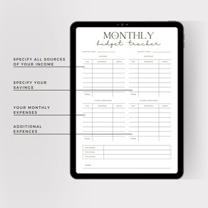 Budget Monthly Tracker / Expense Tracker / Budget Planner / Money ...