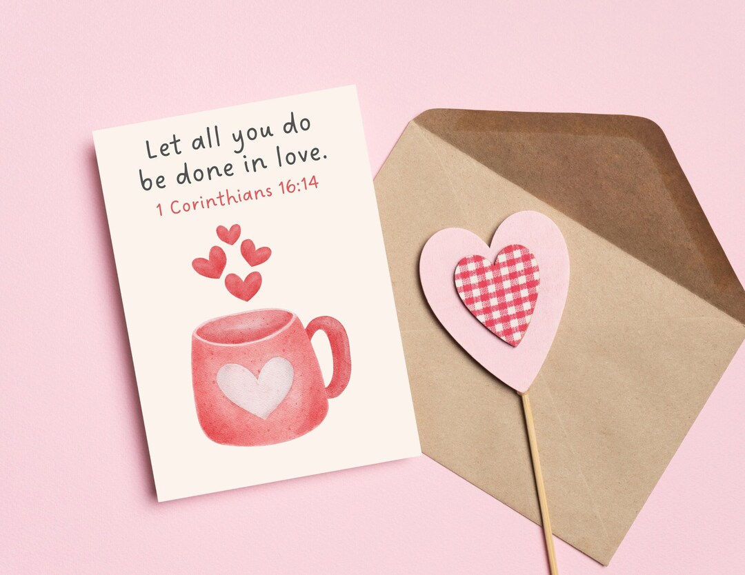 Valentines Scripture Cards, Love Bible Verses, Valentine's Day Greeting ...