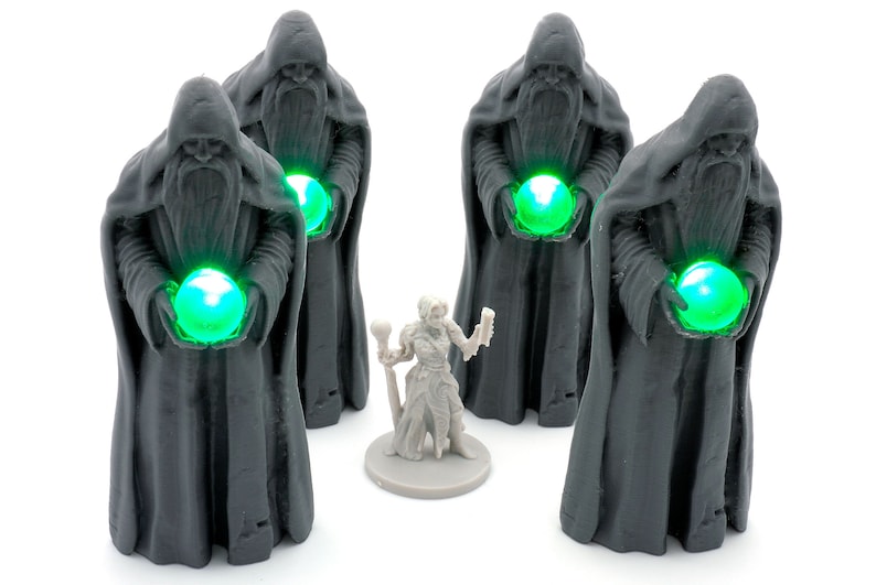 3D Printed Wizard Statue With LED – for Gloomhaven, Jaws of the Lion ...