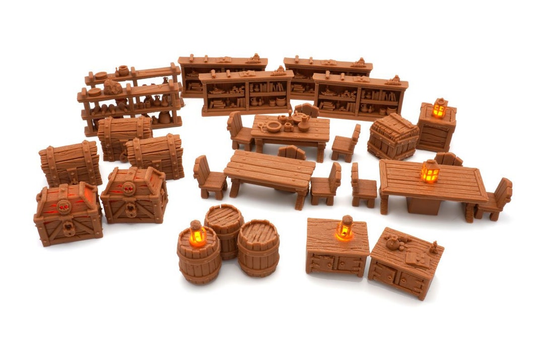 3D Printed Furniture Set With LED Lights – for Gloomhaven, Frosthaven ...