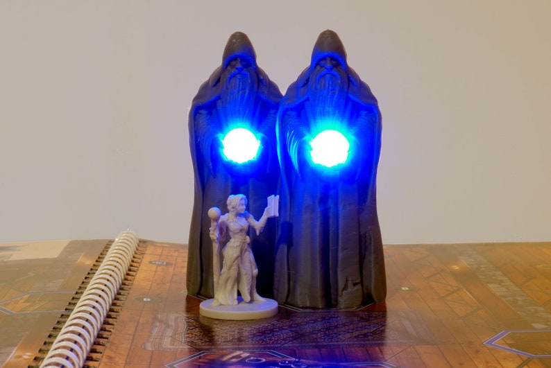 3D Printed Wizard Statue With LED – for Gloomhaven, Jaws of the Lion ...