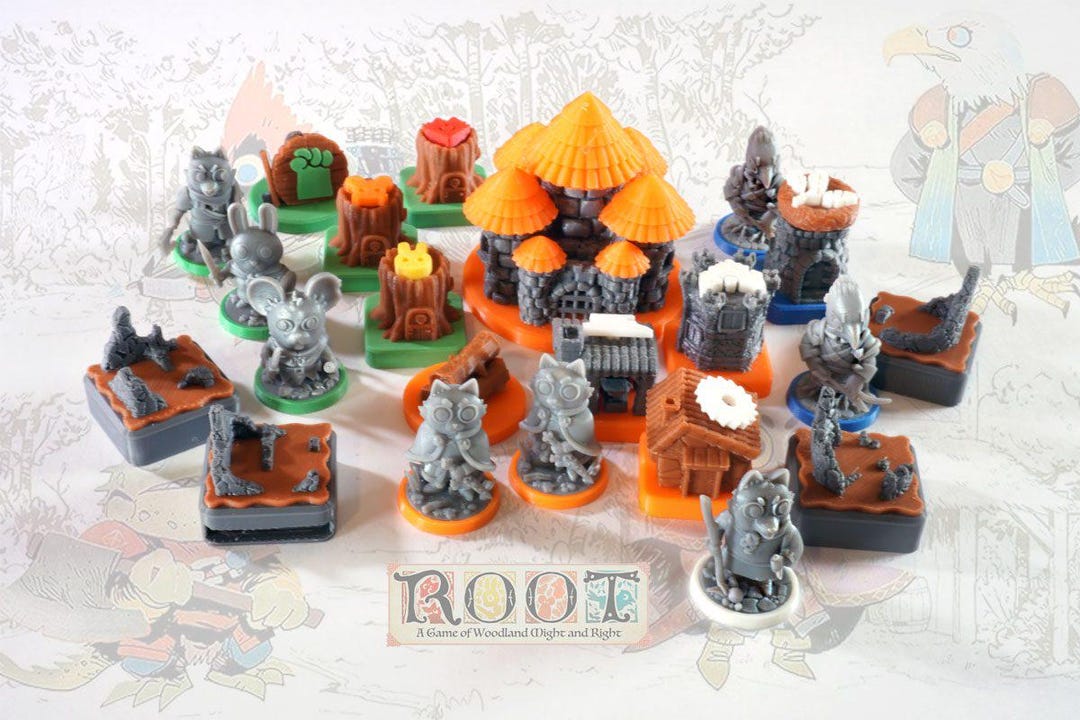 Complete Miniatures and Component Set for Root – Base Game Tokens ...