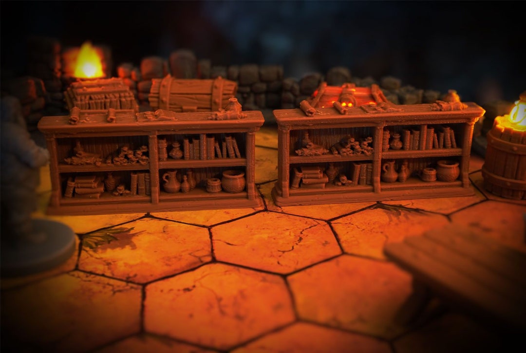 3D Printed Bookcases for Gloomhaven, Frosthaven, Dnd and Pathfinder – 4 ...