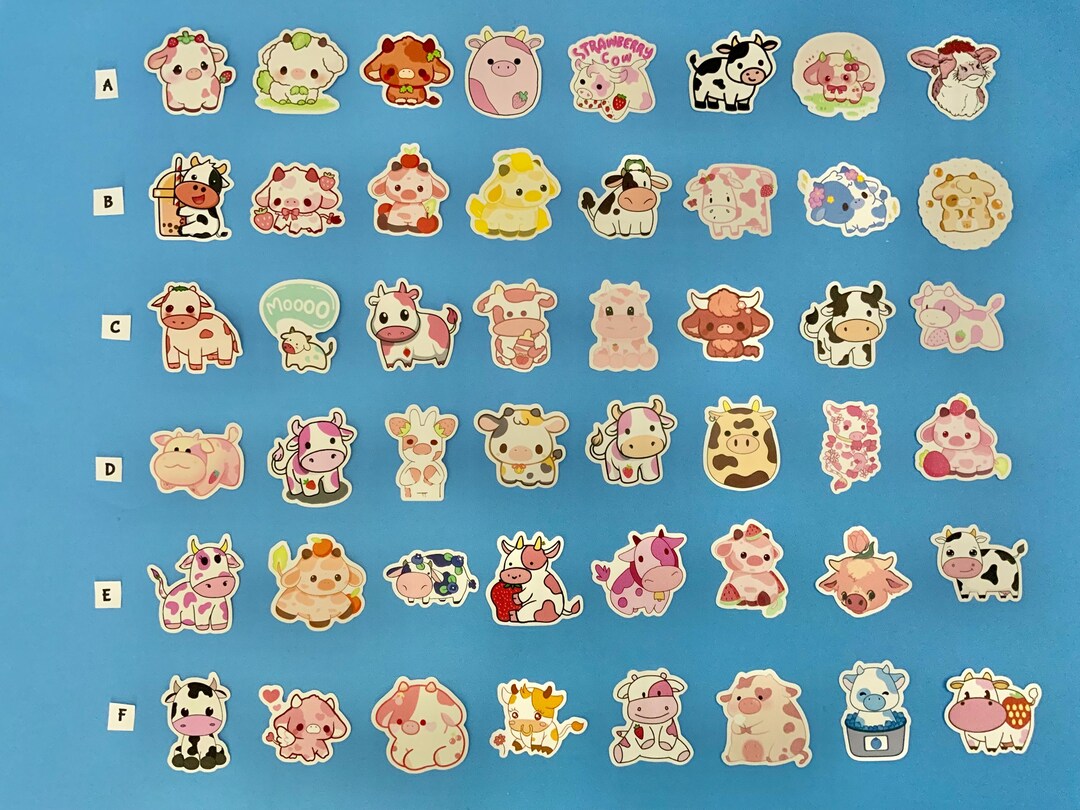 Kawaii Cow Stickers - Etsy