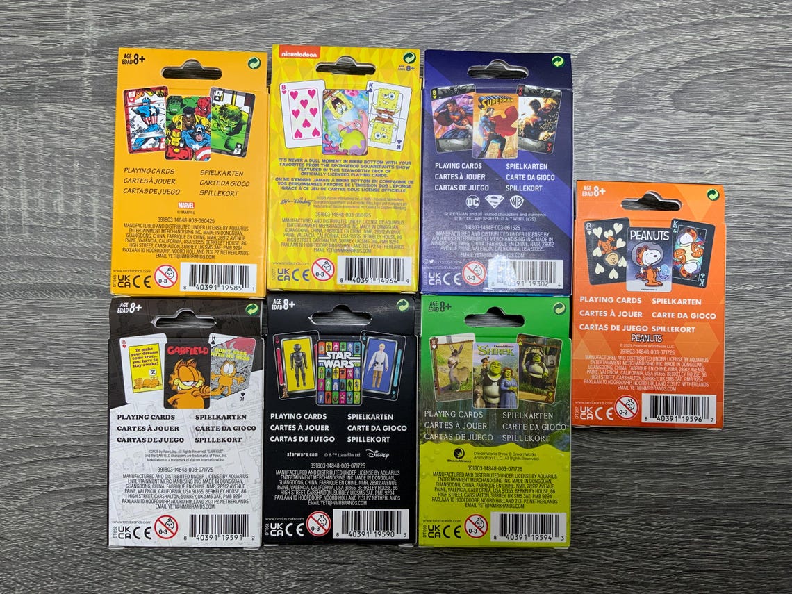 Character Playing Cards - Etsy