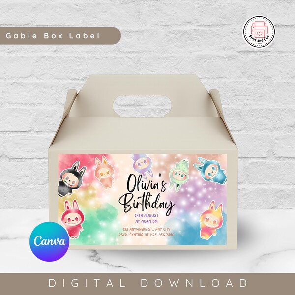 Labubu Template Box - Etsy