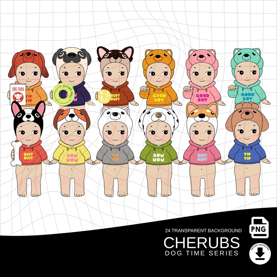 Cherub Angels Dog Clipart PNG, Sonny Dog Time Series (digital Download ...