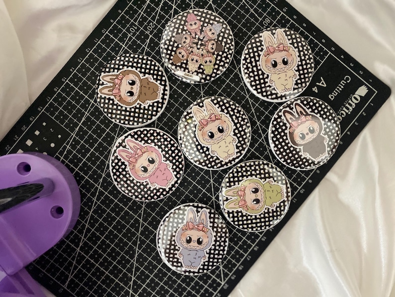 LABUBU 58mm Badge Pin Templates, Button Pins - Etsy