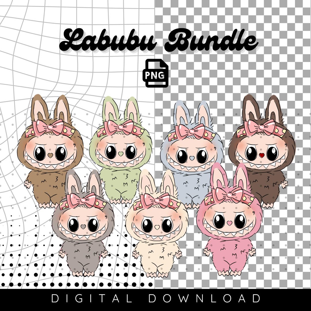 Labubu 49 PNG Bundle, Valentines, Labubu Print and Cut, Digital ...