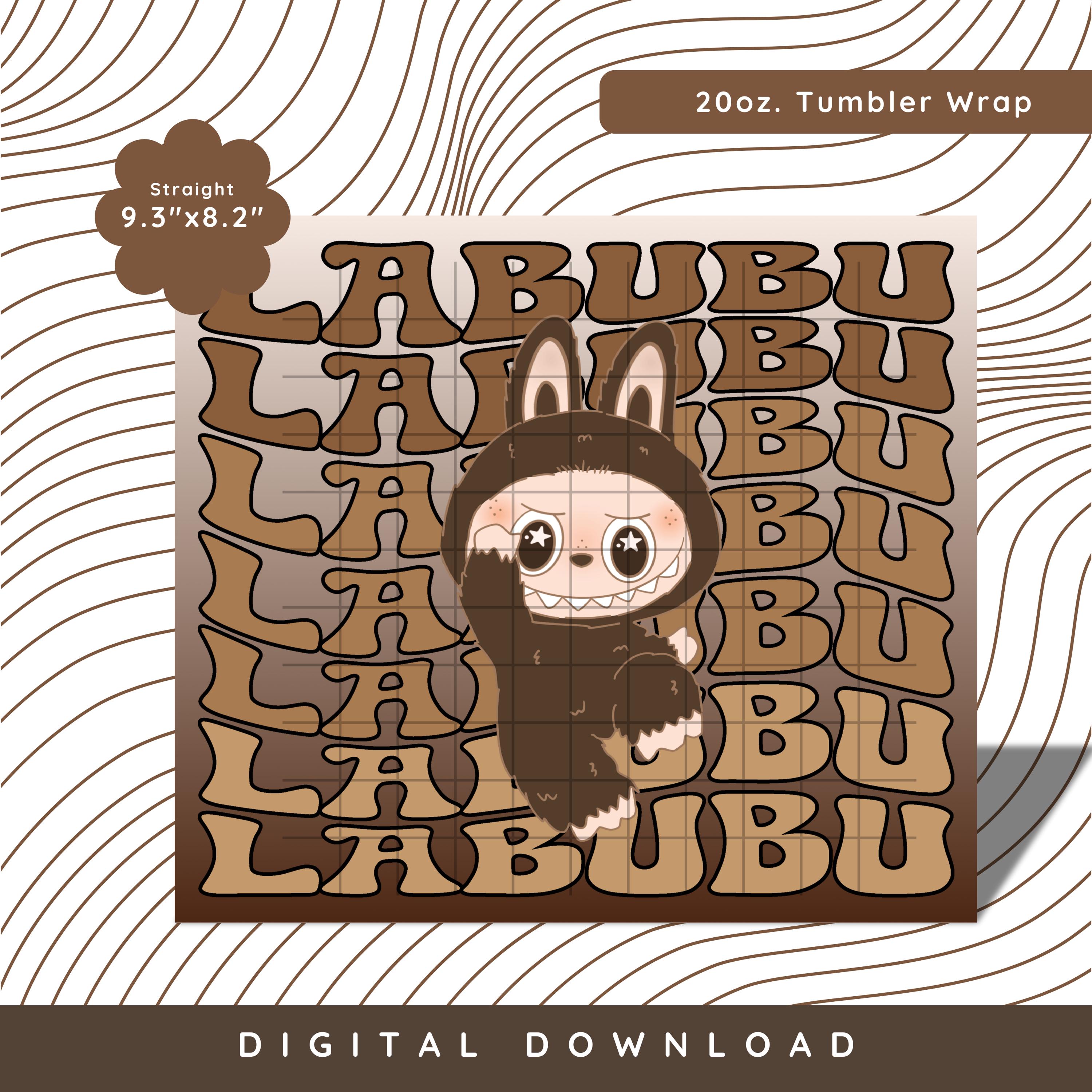 20oz LABUBU Tumbler Wrap Sublimation, Labubu Skinny Tumbler PNG ...