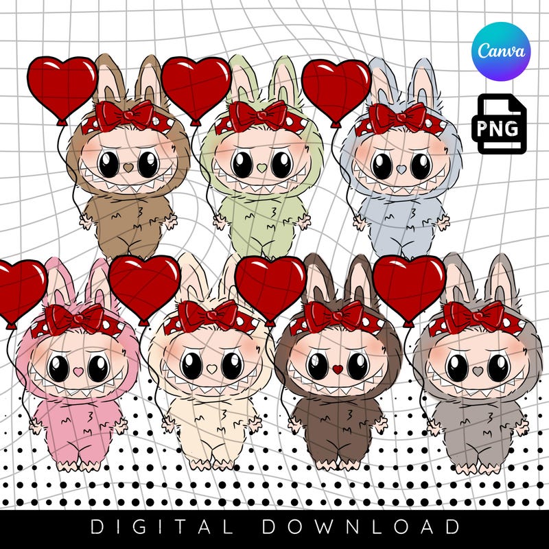 Labubu Sticker Template - Etsy