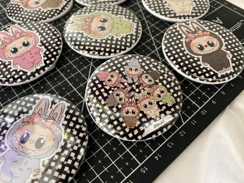 LABUBU 58mm Badge Pin Templates, Button Pins - Etsy