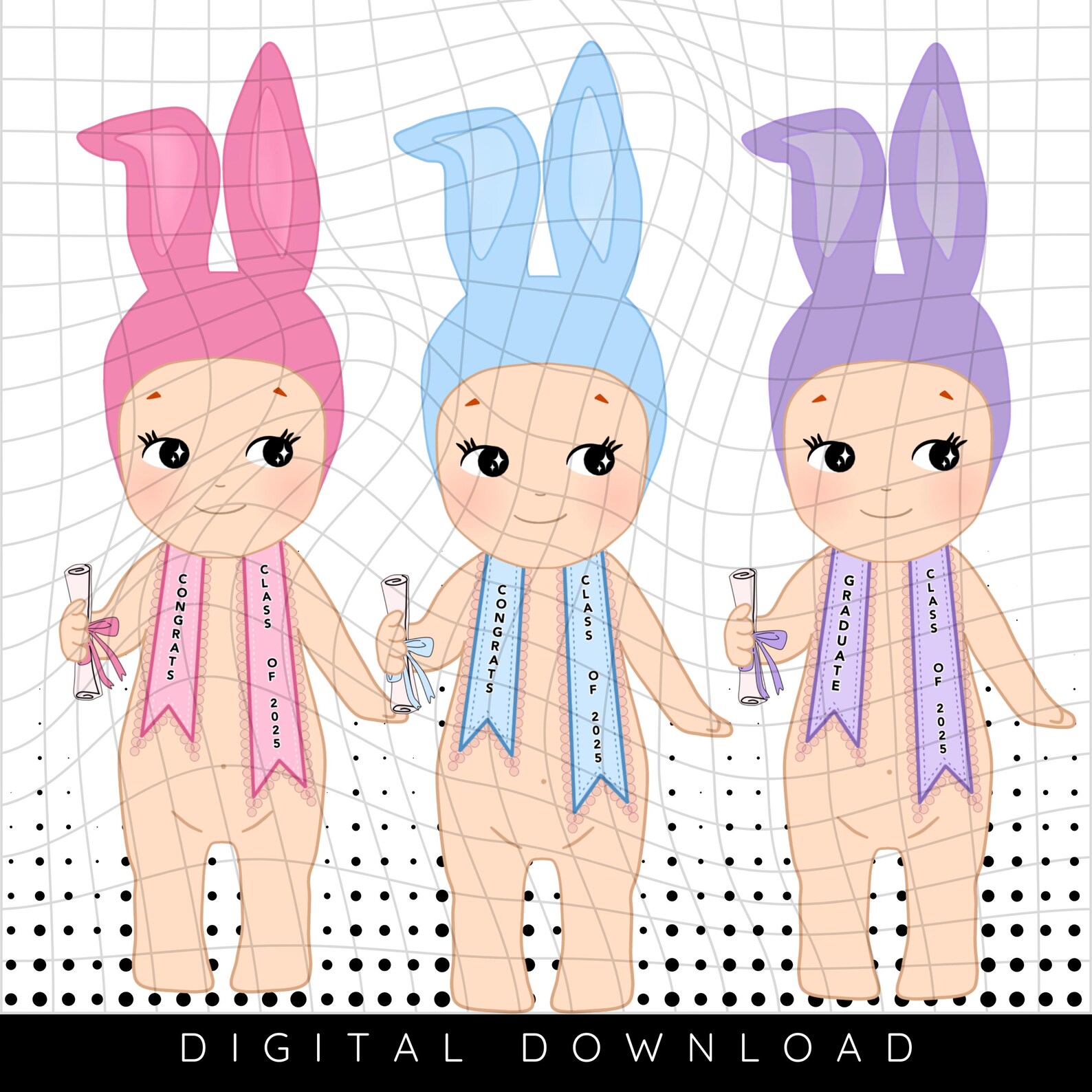 16 Sonny Angels Graduation Clipart PNG, Instant Download, Digital ...