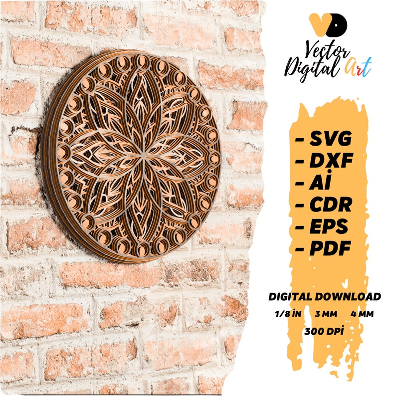 Intricate Multi-layered Mandala Dxf, Svg, Pdf Digital Download - Etsy