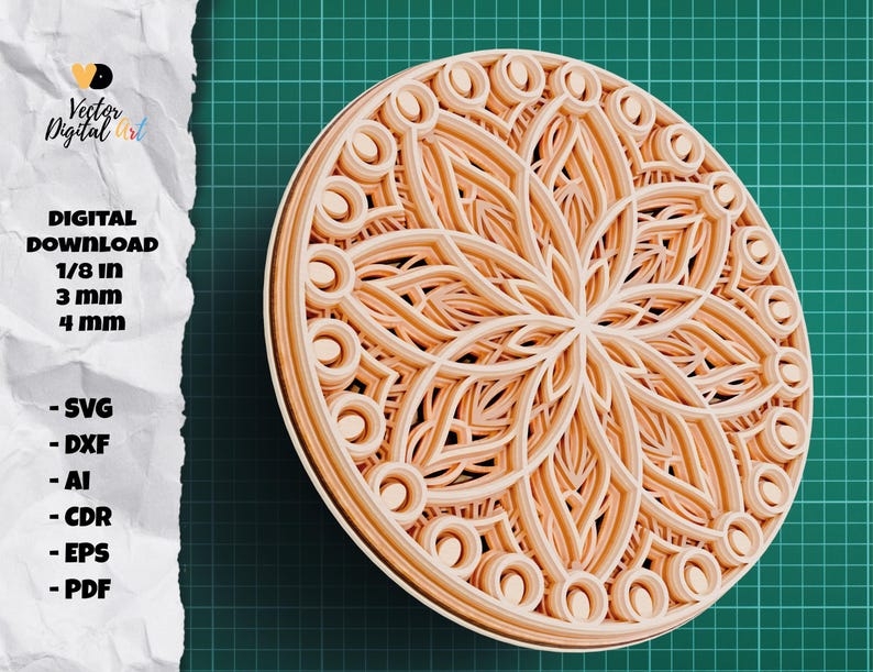 Intricate Multi-layered Mandala Dxf, Svg, Pdf Digital Download - Etsy