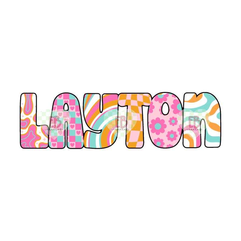 Retro Custom Name PNG - Etsy