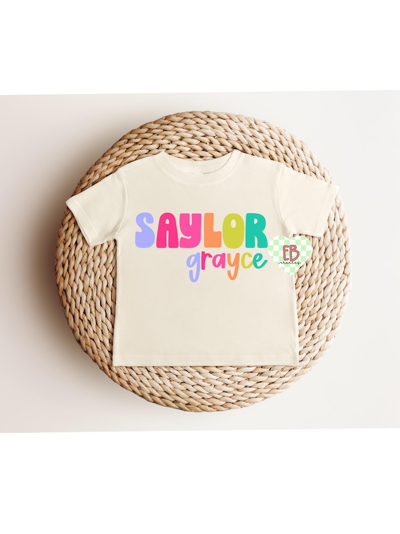 Custom Name PNG | Rainbow Block & Script Font | Bright Personalized ...