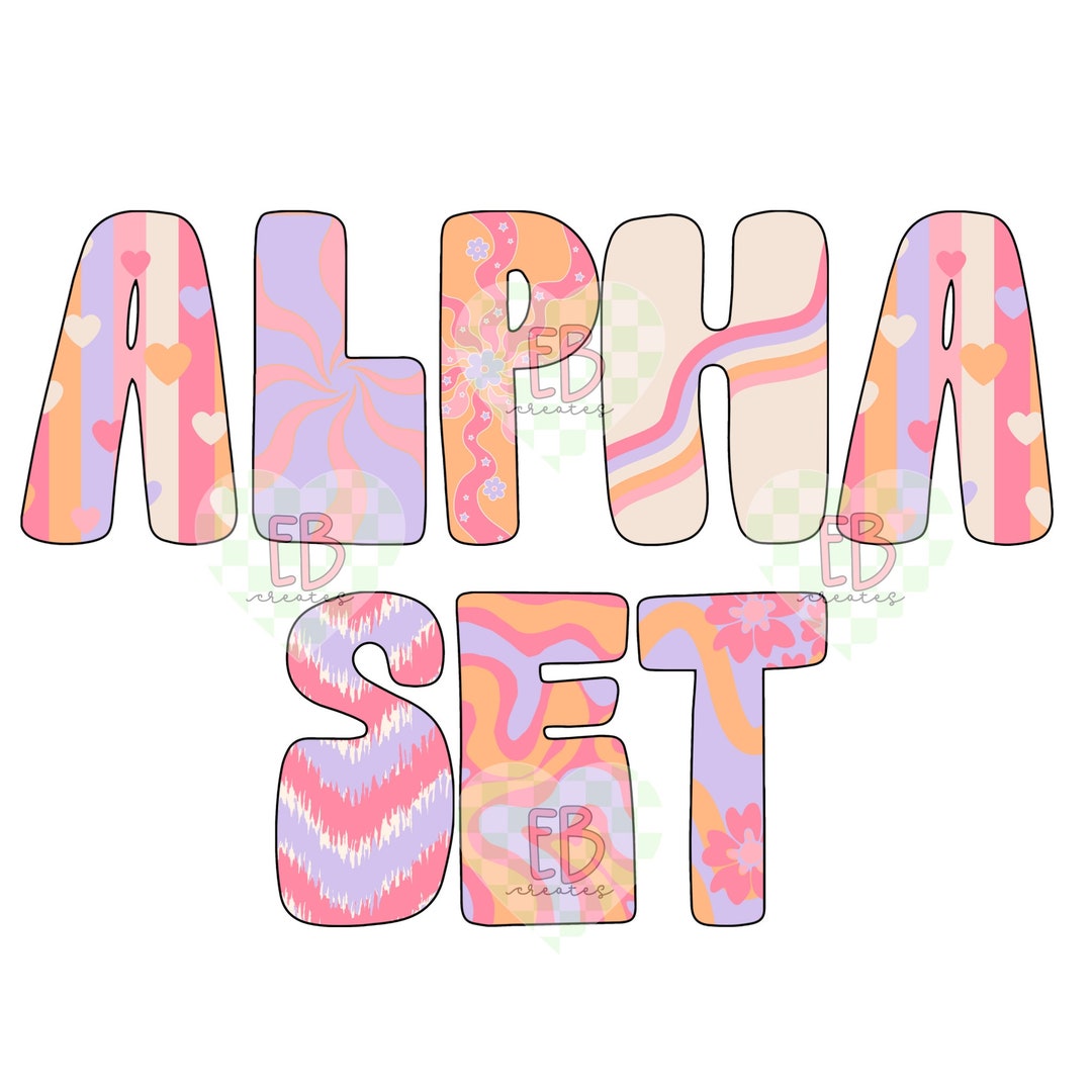 Retro Clipart Alpha PNG Set - Etsy